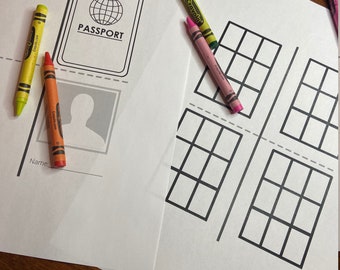Printable Passport for Kids for Pretend Play Travel and Learning - Etsy