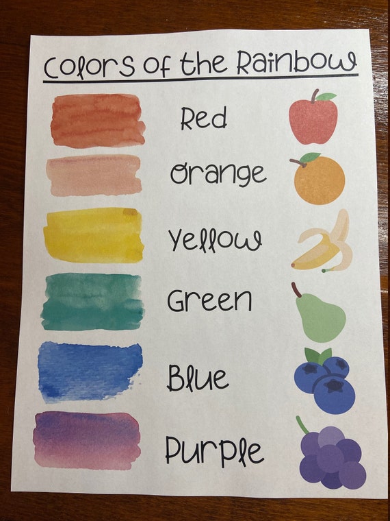 PRINTABLE Colors of the Rainbow Classroom Decor | Etsy