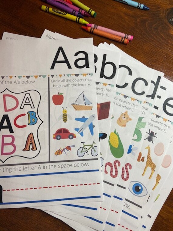 PRINTABLE Alphabet Worksheet Bundle | Etsy