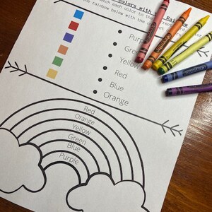 PRINTABLE Learning Our Colors With the Rainbow Worksheet: Colors, Color ...