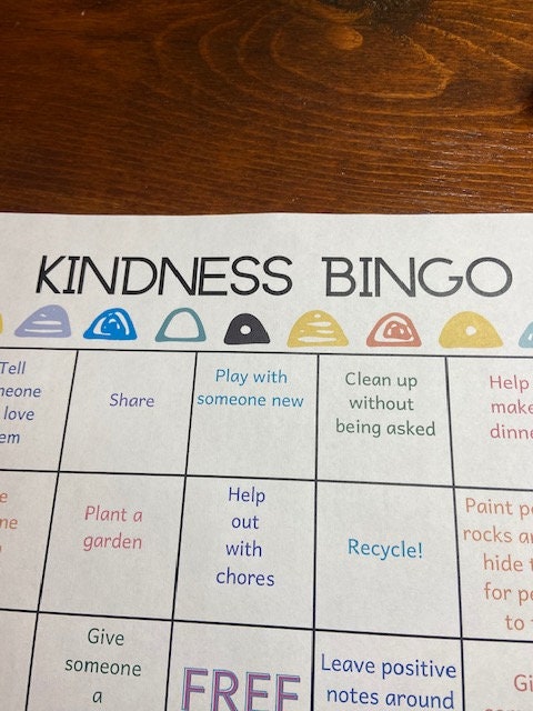 PRINTABLE Kindness Bingo - Etsy