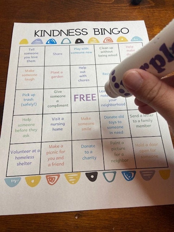 PRINTABLE Kindness Bingo - Etsy