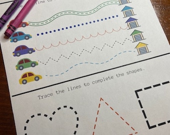 Bugs Pre-writing Line Tracing Insects Butterflies Toddler Preschool ...