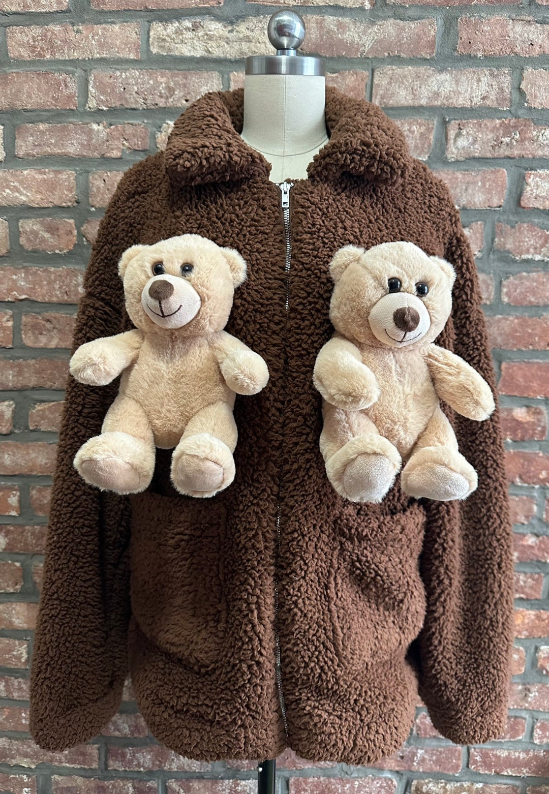 Tough Teddies up Cycled Teddy Bear Fleece Jacket - Etsy