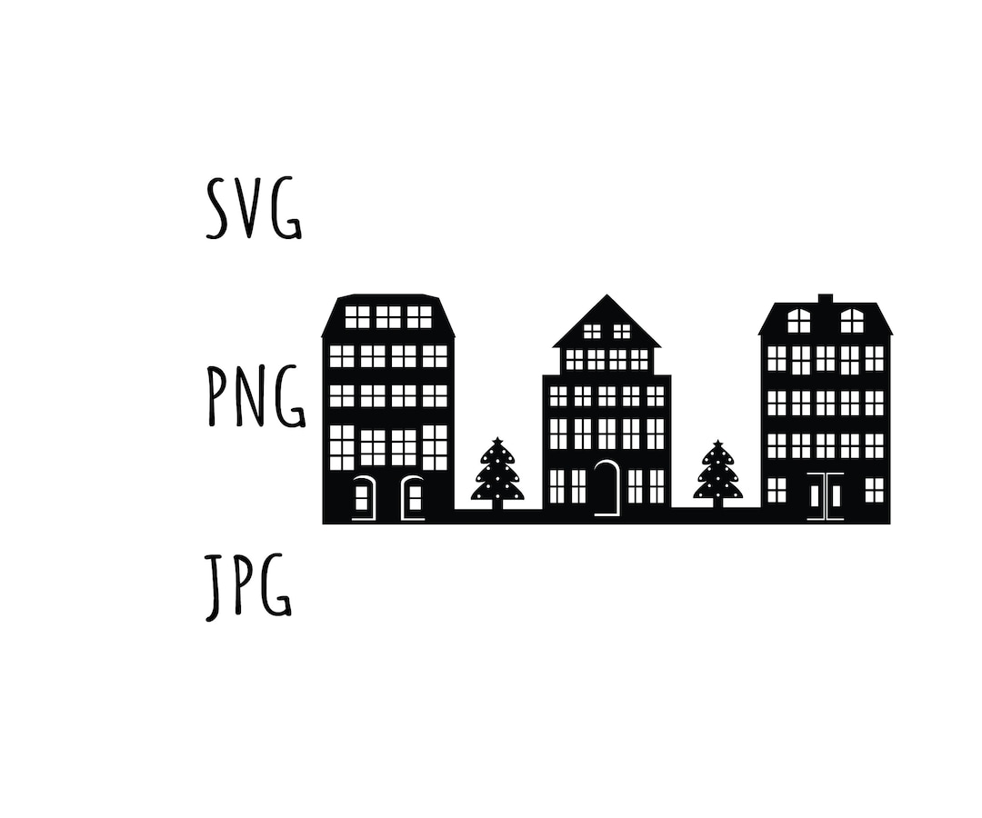 Village and Buildings SVG Digital Files - Etsy