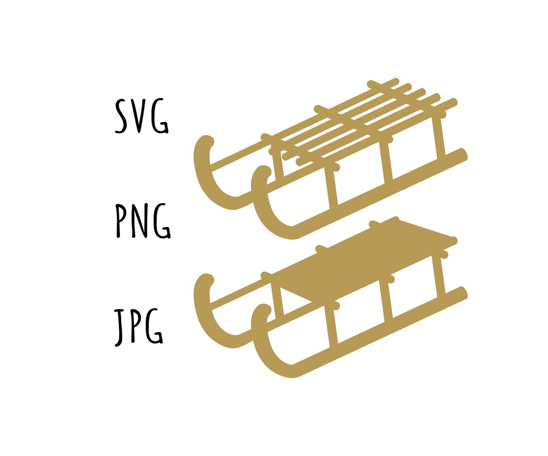 Winter Sled SVG, Christmas Sled Clipart (digital Files) - Etsy