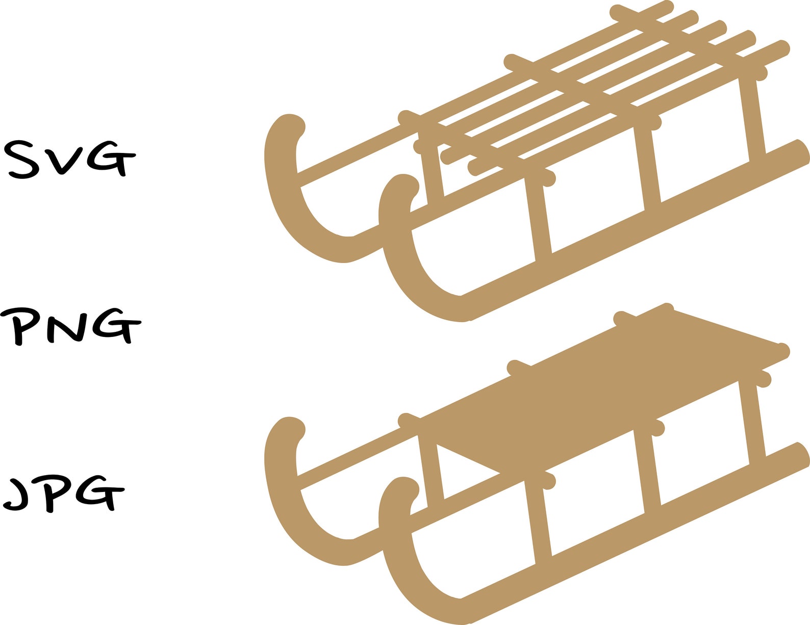 Winter Sled SVG, Christmas Sled SVG, Digital Files - Etsy