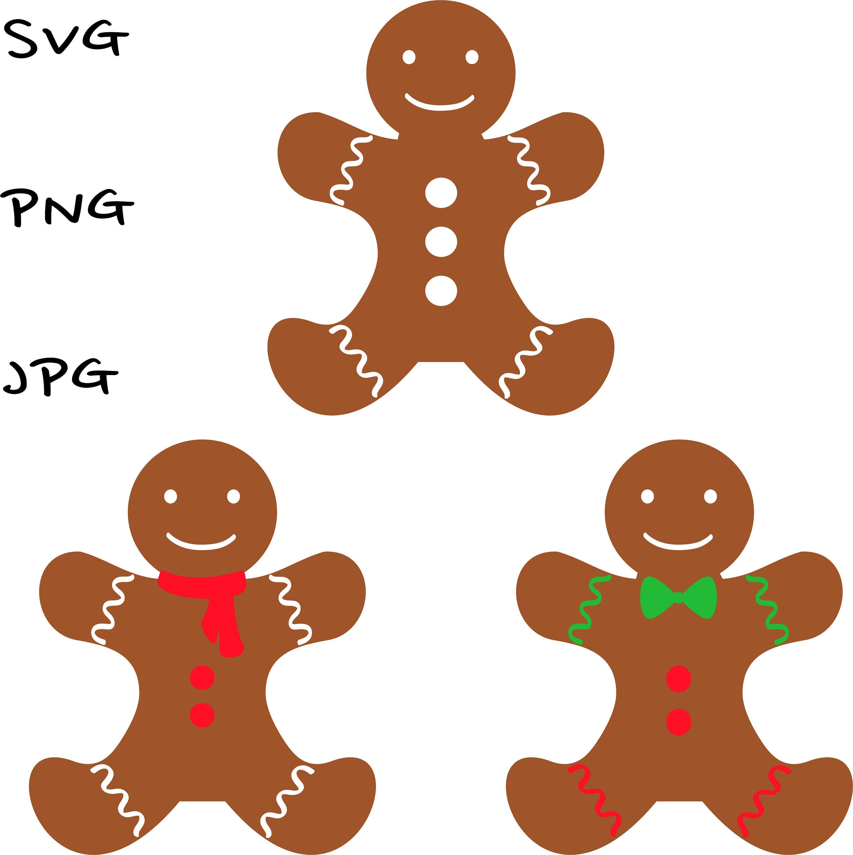 Gingerbread SVG Digital Files - Etsy