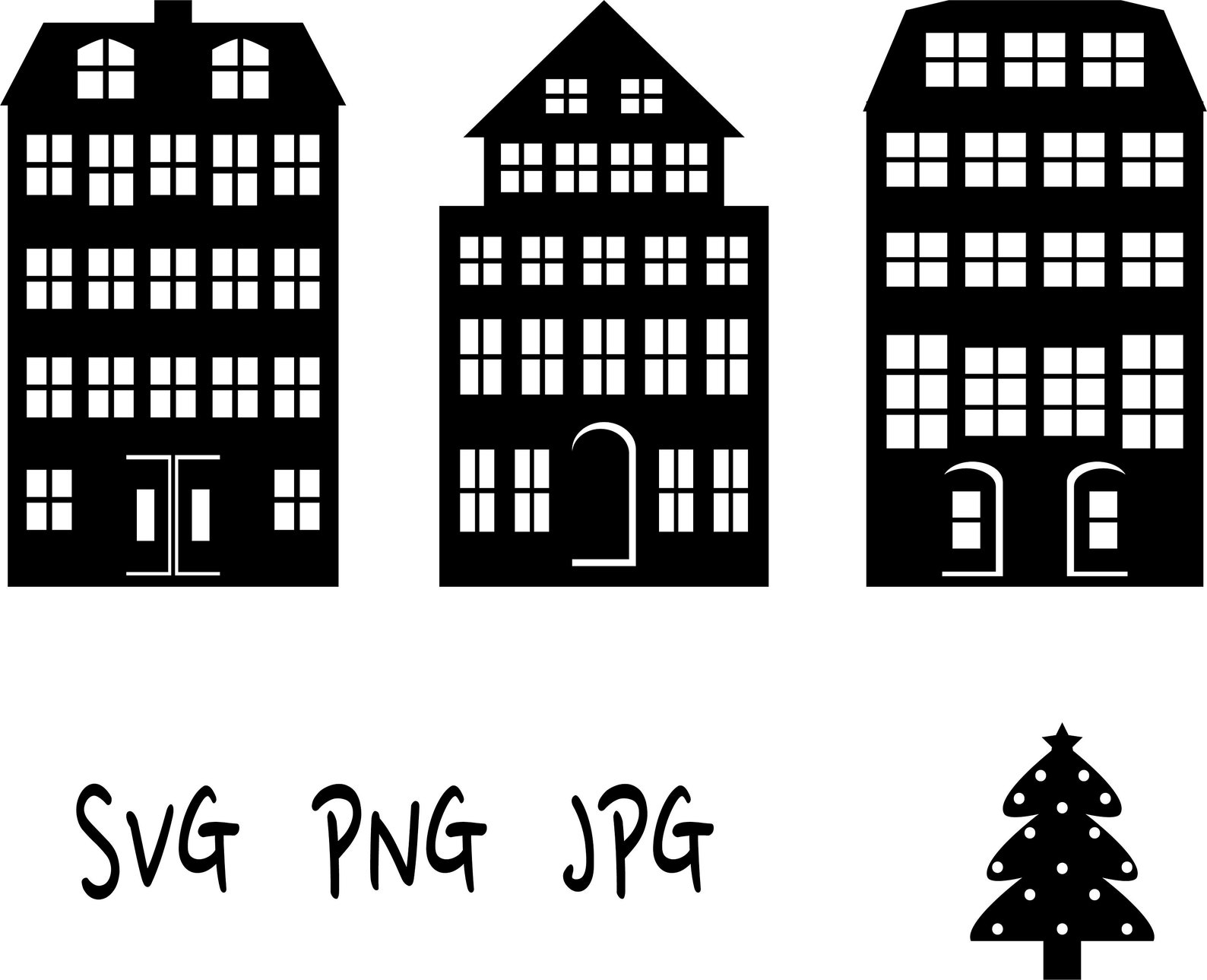 Village and Buildings SVG Digital Files - Etsy