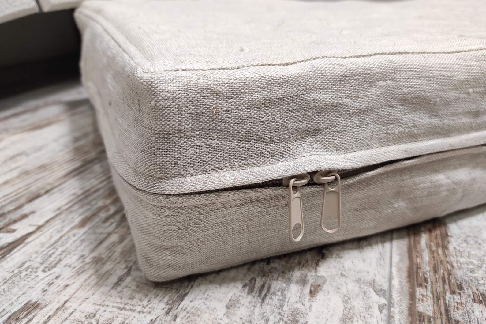 Linen Mattress Cover Zippered Topper Cover Mattress Colored Pillowcase ...
