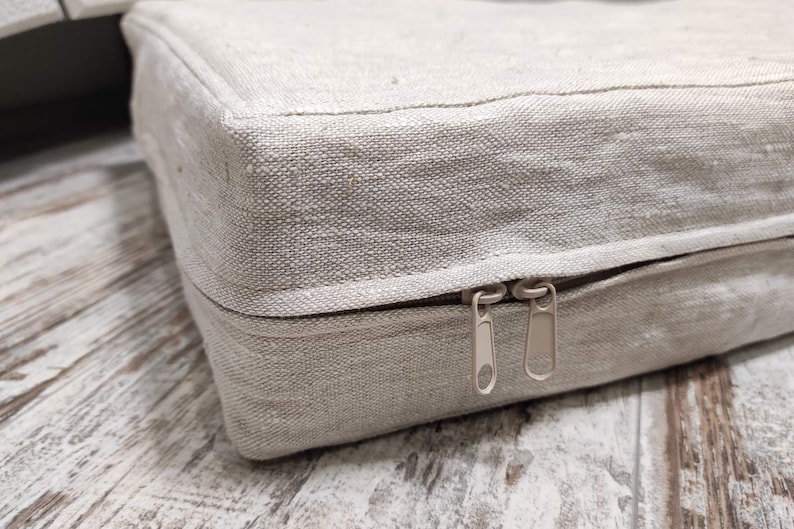 Linen Mattress Cover - Zippered Topper Cover - Mattress Colored ...