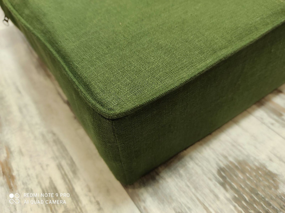 Natural Linen Daybed - Mattress Cover With the Piping Zippered - Daybed ...
