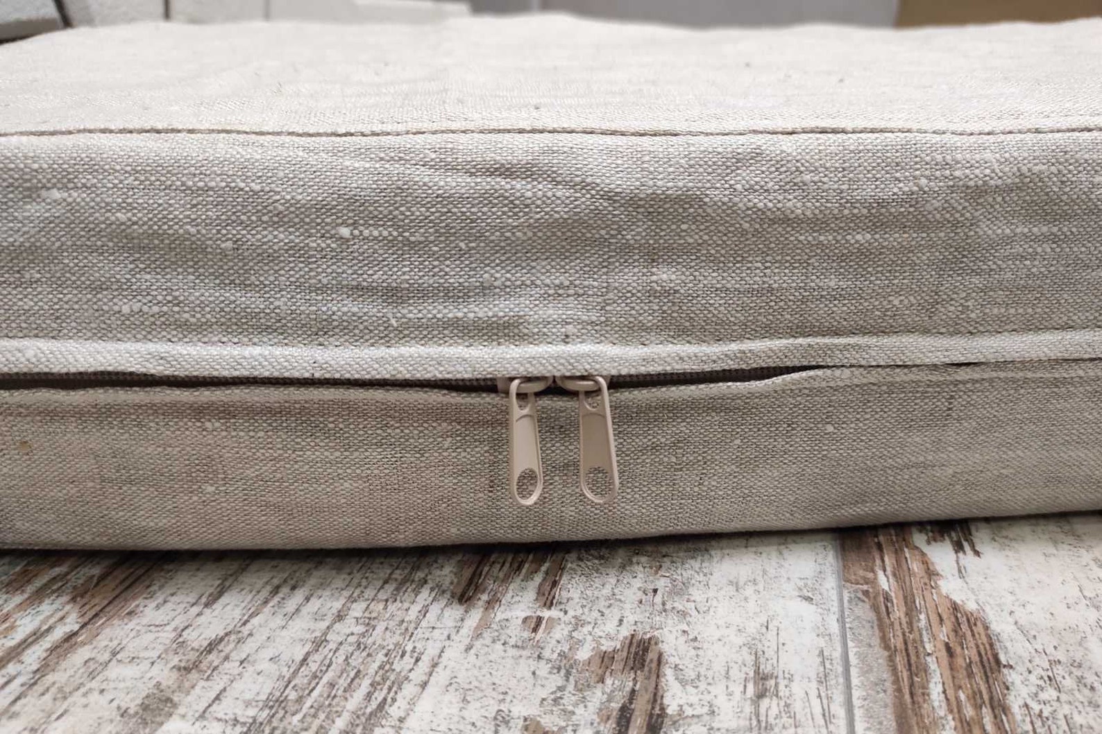 Linen Mattress Cover Zippered Topper Cover Mattress Colored Pillowcase ...