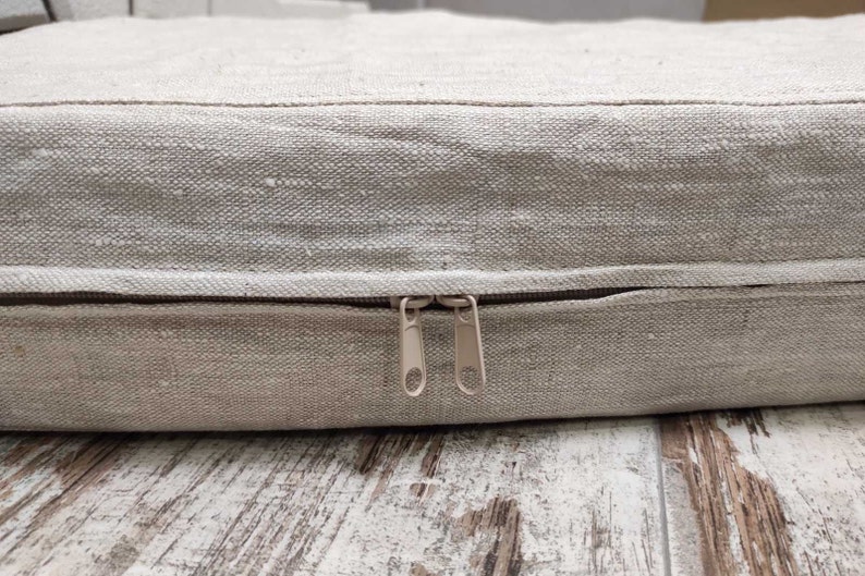 Linen Mattress Cover Zippered Topper Cover Mattress | Etsy