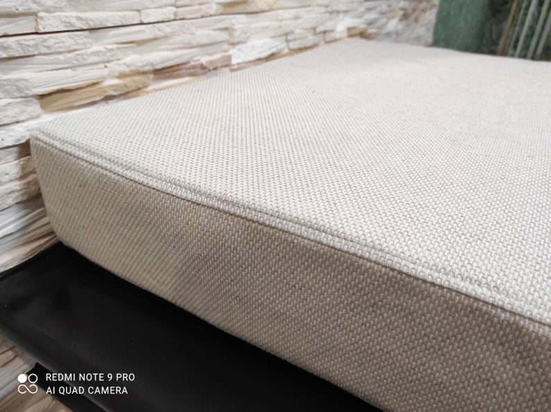 Futon Cover - Durable Daybed Pure Linen Cover - Euro Mattress Zippered ...