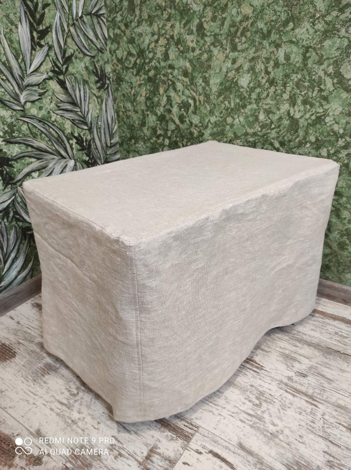 Eco-friendly Linen Ottoman Square Pouf Cover Without Bottom - Etsy