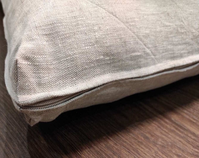 Natural Hypoallergenic Linen Futon Mattress Cover With Zipper | Etsy