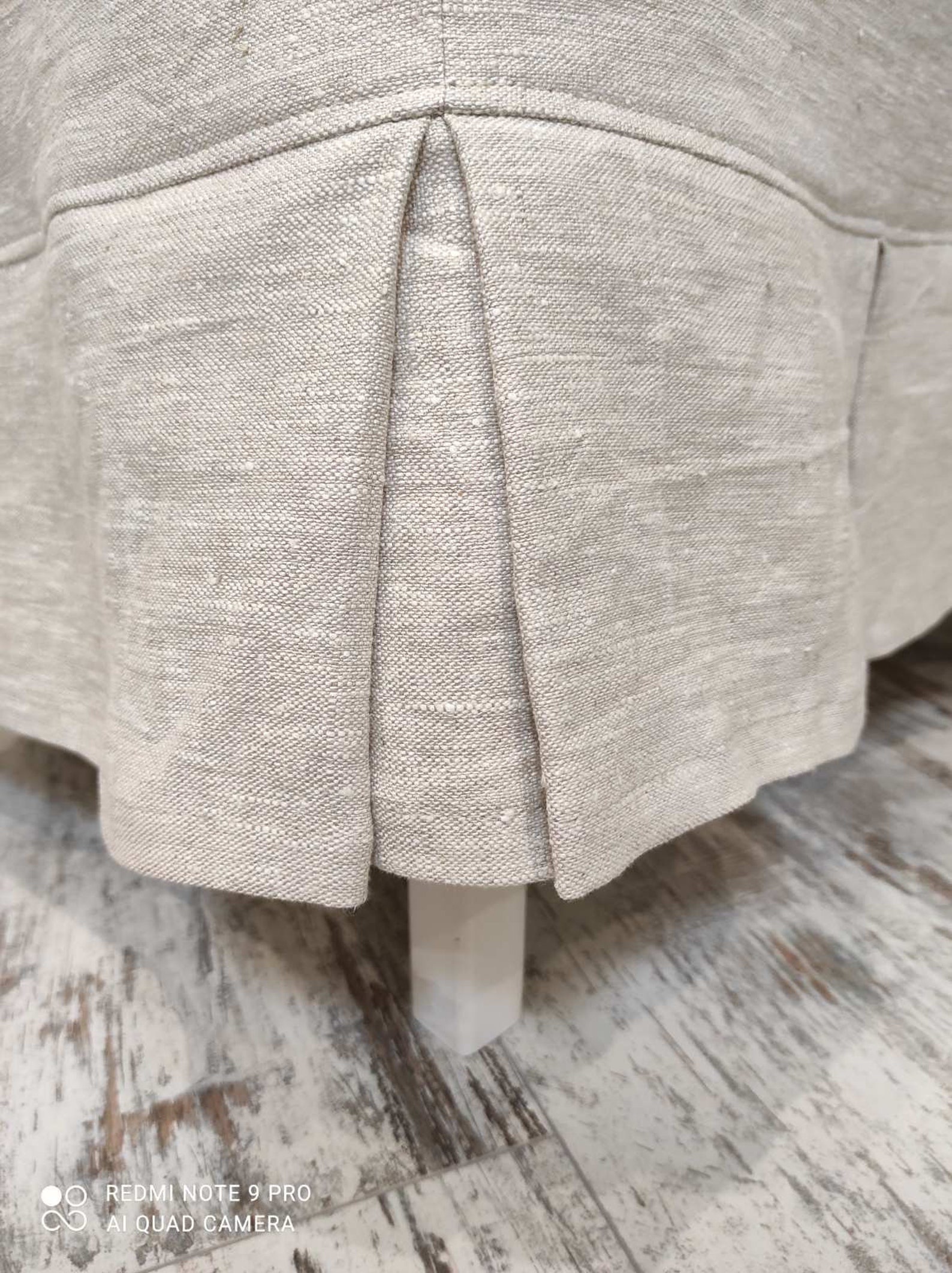 Linen Cover for a Pouf of Medium Density With Corner Pleats | Etsy