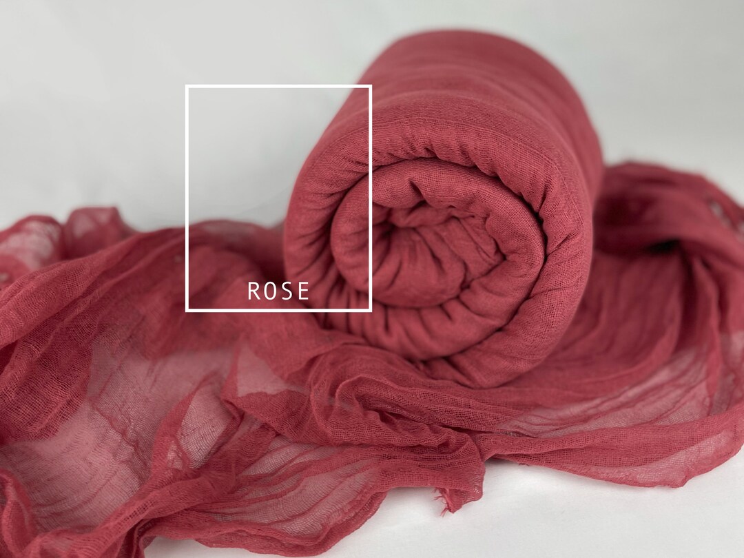 Rose Cheesecloth Table Runners, Boho, Gauze Wedding Table Decor, Flowy ...