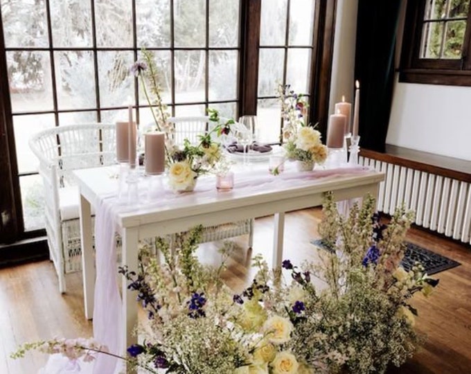 Purple Cheesecloth Table Runners, Boho, Gauze Wedding Table Decor ...