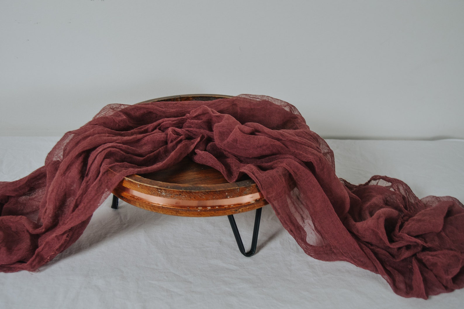Merlot Wine Red Cheesecloth Table Runners Holiday Dinner | Etsy