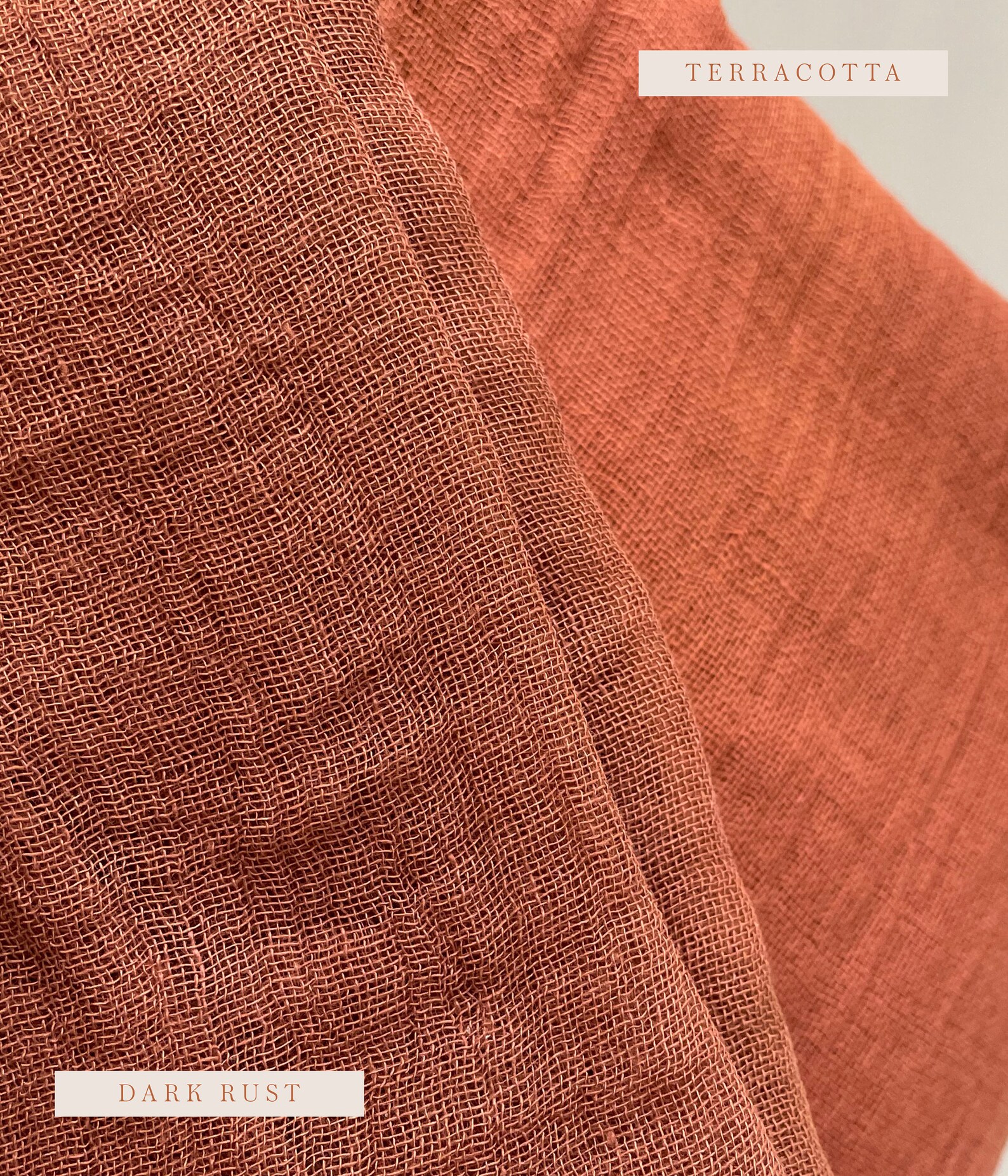 Orange Terracotta Rust Cheesecloth Table Runners Boho - Etsy