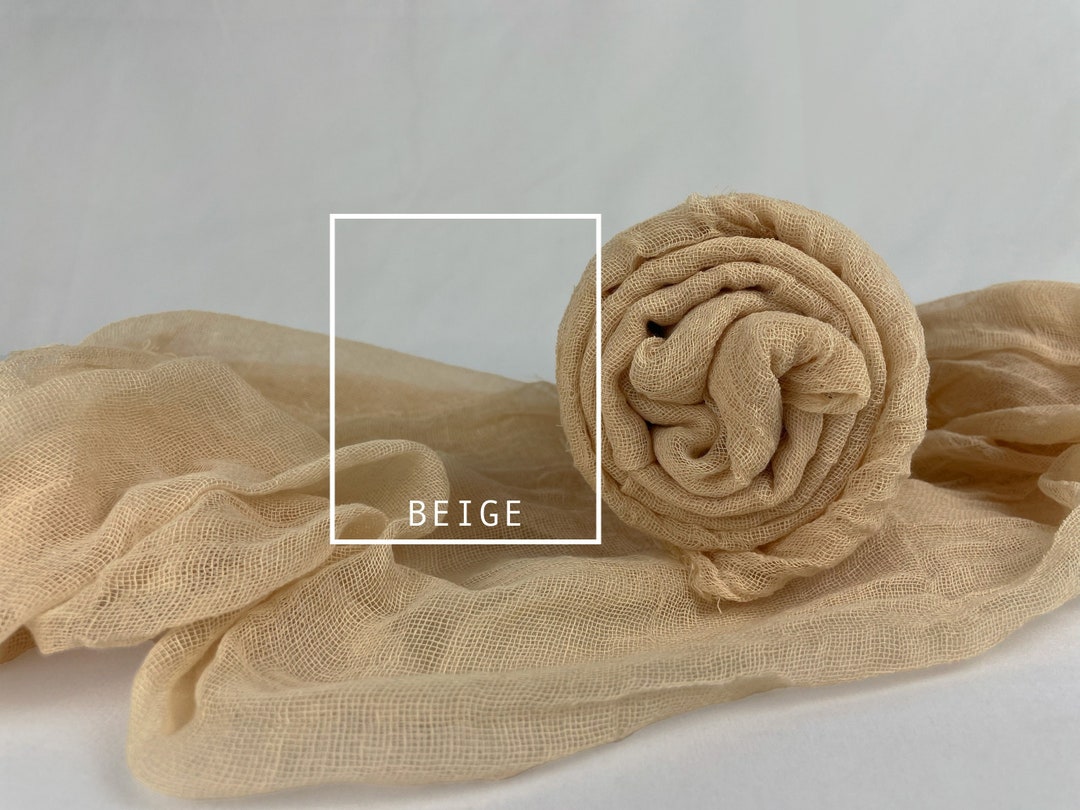 Beige Cheesecloth Table Runners, Boho, Gauze Wedding Table Decor, Aisle ...