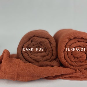 Orange Terracotta Rust Cheesecloth Table Runners Boho - Etsy