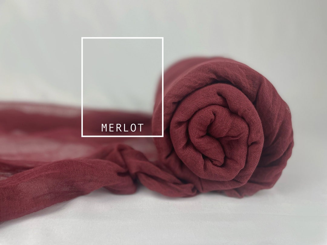 Merlot, Wine Red Cheesecloth Table Runners, Holiday Dinner Party Decor ...