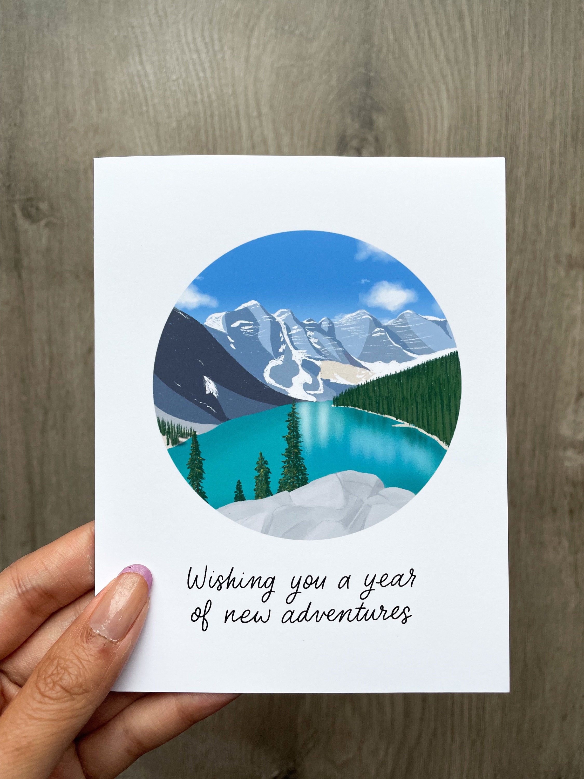 Banff Adventure Birthday Card Moraine Lake Greeting Card - Etsy