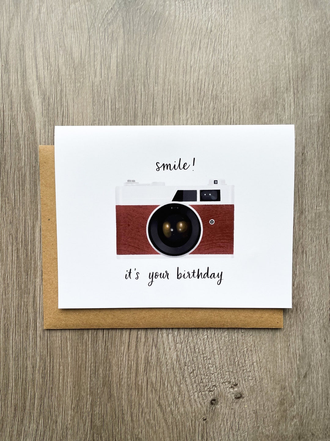 Vintage Camera Birthday Card, Cute Greeting Card for Photographers ...