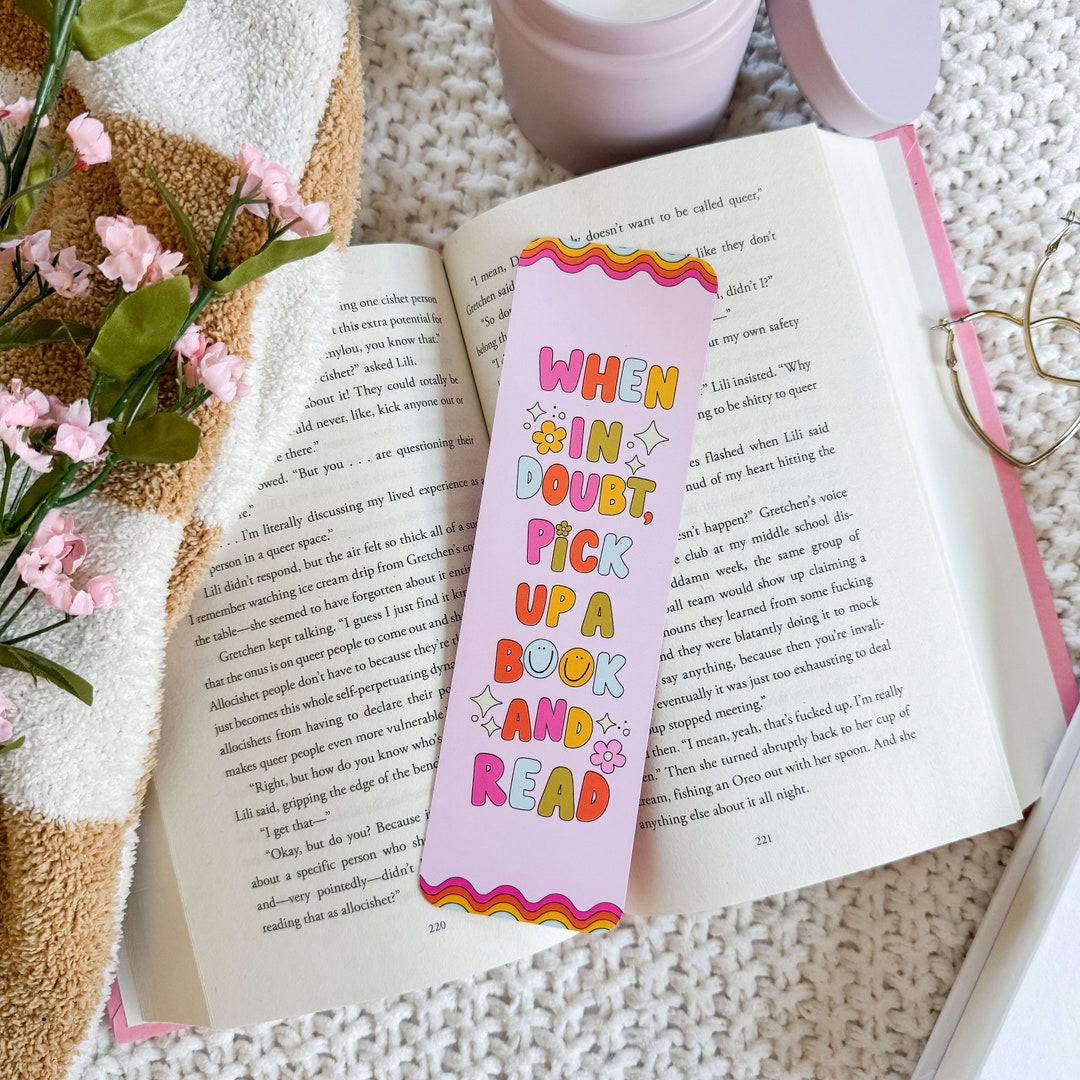 Pick up A Book and Read Bookmark Collection - Etsy