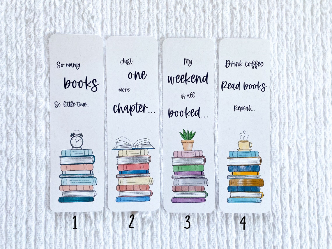 So Many Books... Bookmark Collection Individual or Set - Etsy