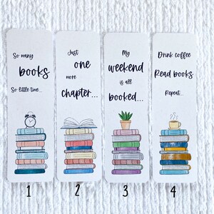 So Many Books... Bookmark Collection Individual or Set - Etsy