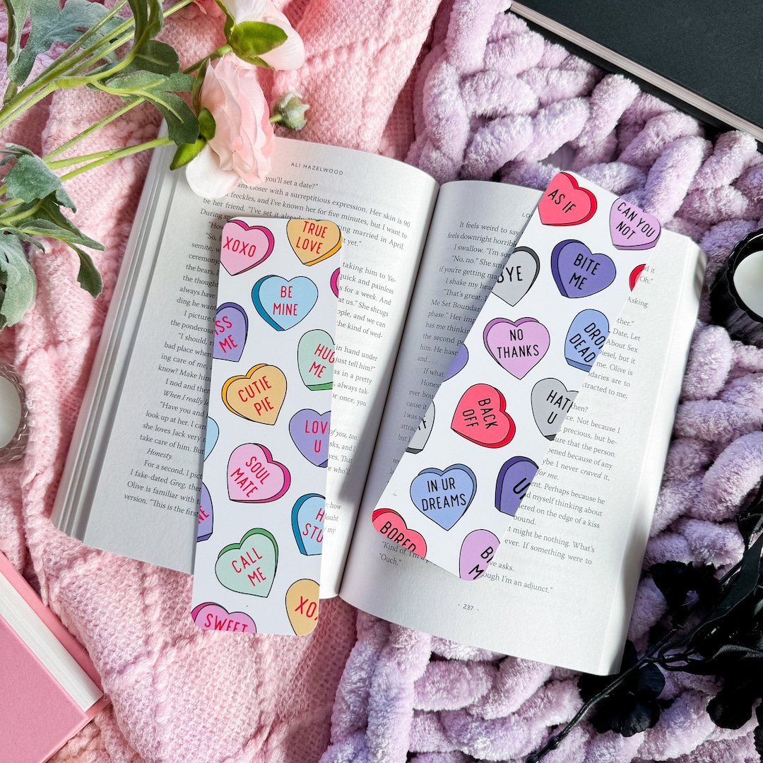 Conversation Hearts Bookmark Collection - Etsy