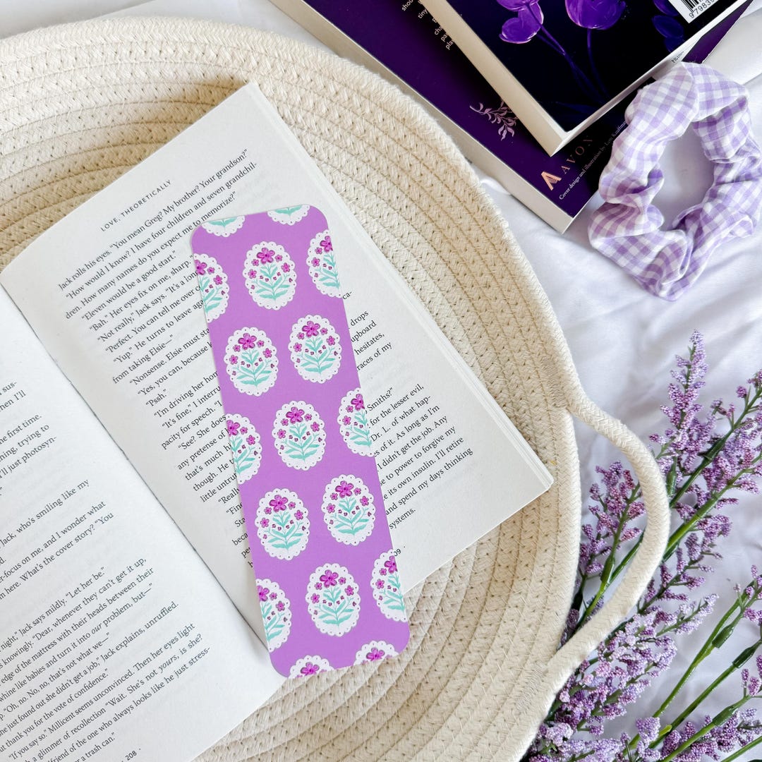 Purple Bloom Bookmark Collection - Etsy