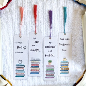 So Many Books... Bookmark Collection Individual or Set - Etsy