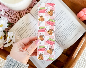 Cute Pastel Iced Coffee & Hearts Valentine's Day Bookmark Collection ...