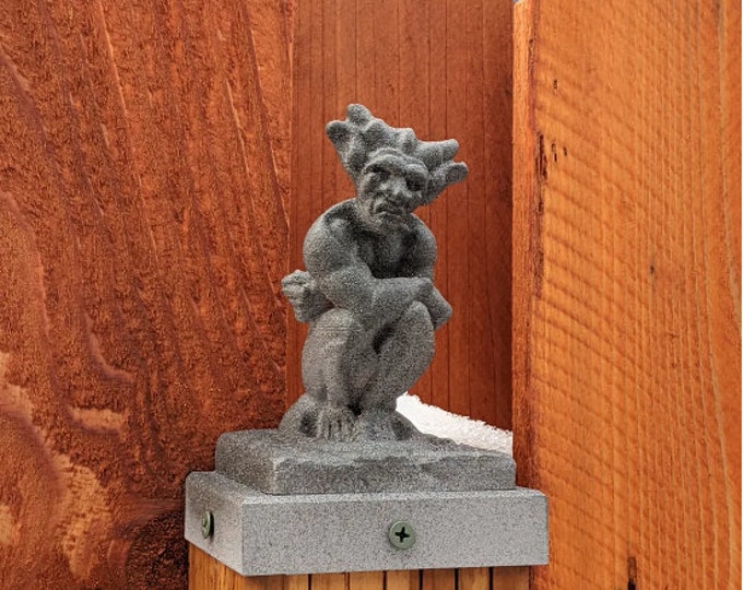 Gargoyle Fence Post Topper 4x4 PVC Vinyl or Wood - Garden Gargoyal ...