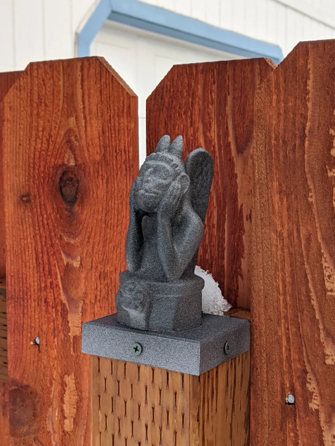 Gargoyle Fence Post Topper 4x4 - PVC, Vinyl or Wood Posts - Garden ...