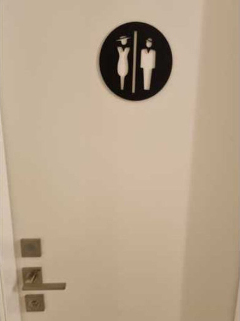 Classy Bathroom Sign Restroom Sign Figures Any Color - Etsy