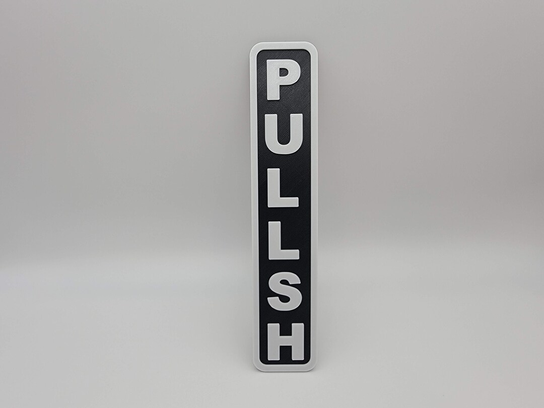 Pullsh Funny Door Sign Pull / Push Prank - Etsy