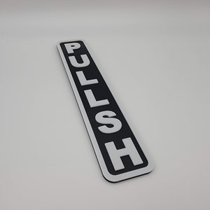 Pullsh Funny Door Sign Pull / Push Prank - Etsy