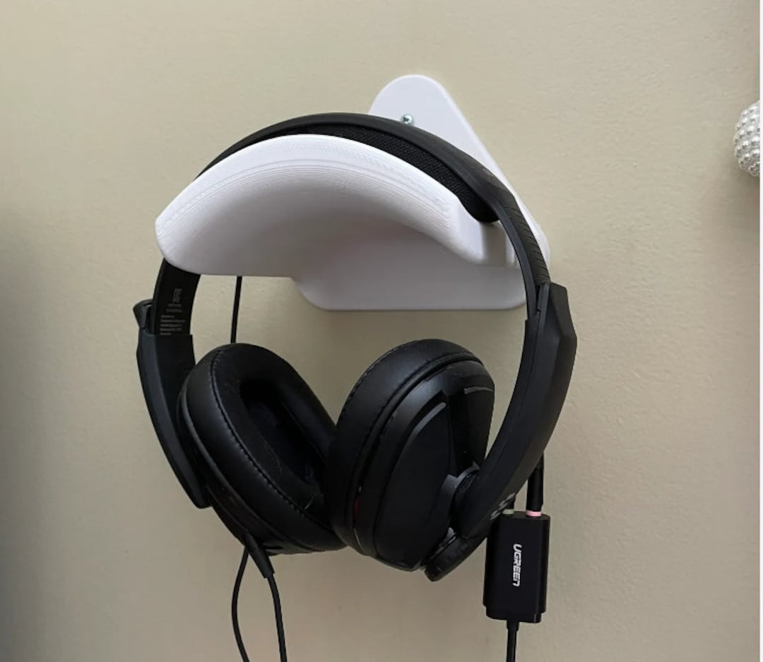 Headset Hook | Headset Holder | Headphone Headphones Wall Mounted Hook ...
