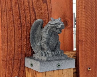 Gargoyle Fence Post Topper 4x4 PVC Vinyl or Wood Garden - Etsy
