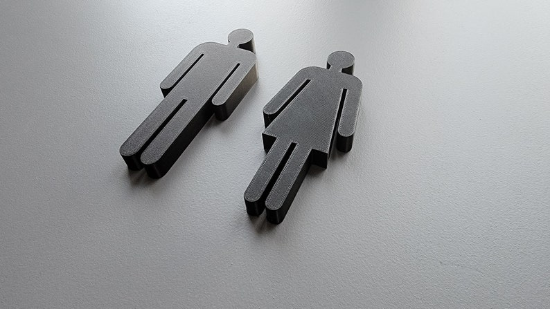 Bathroom Man and Woman Sign | Restroom Sign Figures Free Standing Mens ...
