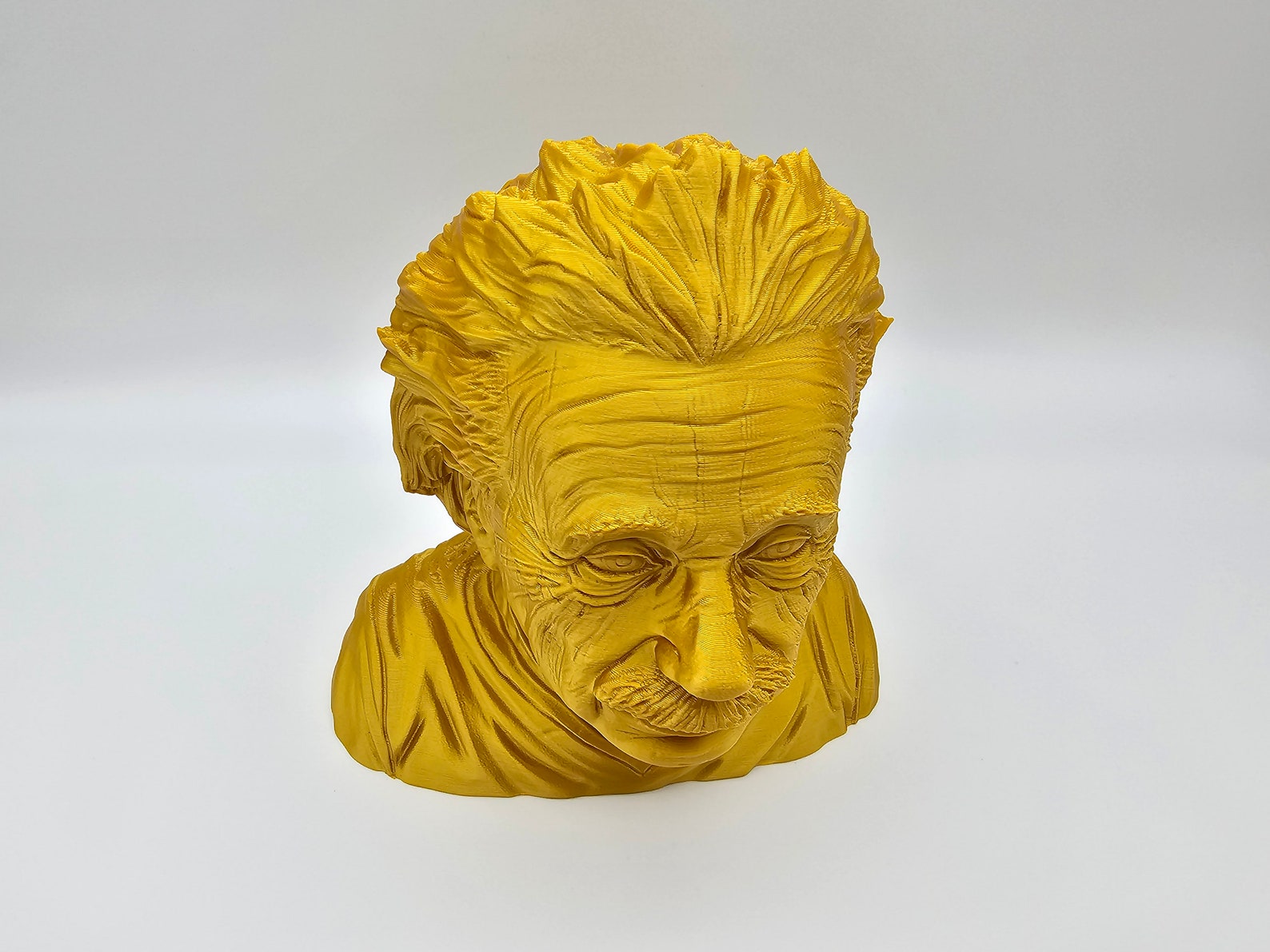 Golden Albert Einstein Bust | Gold Statue of Albert Einstein's Head - Etsy