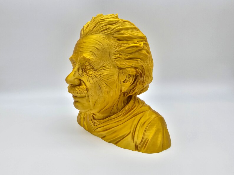 Golden Albert Einstein Bust Gold Statue of Albert - Etsy
