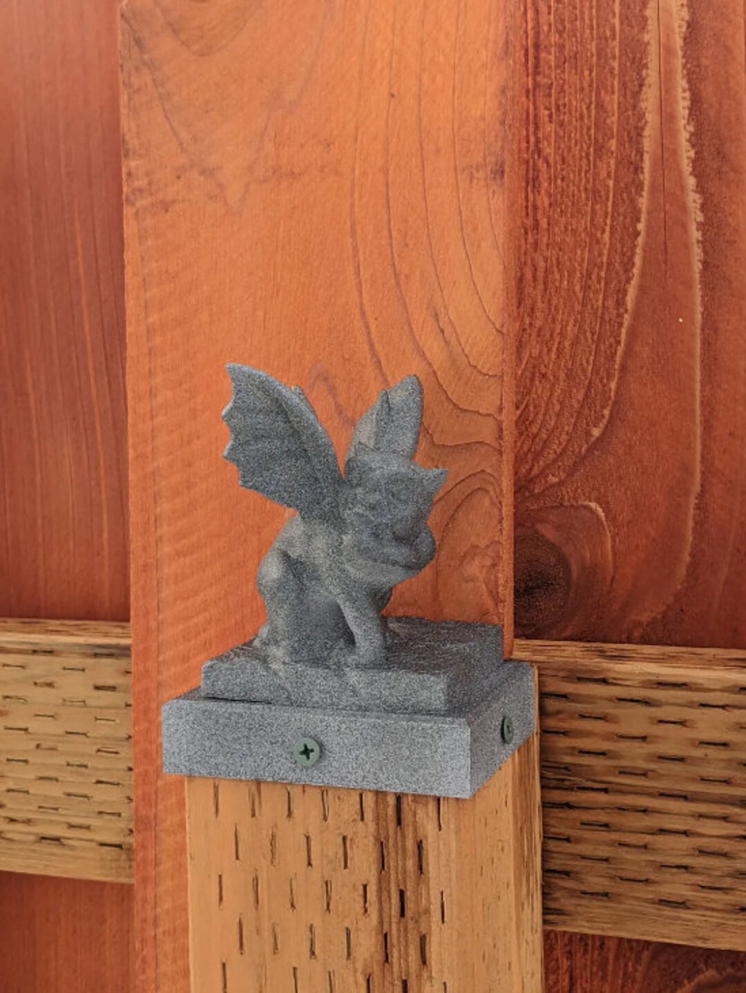 Gargoyle Fence Post Topper 4x4 PVC Vinyl or Wood - Garden Gargoyal ...