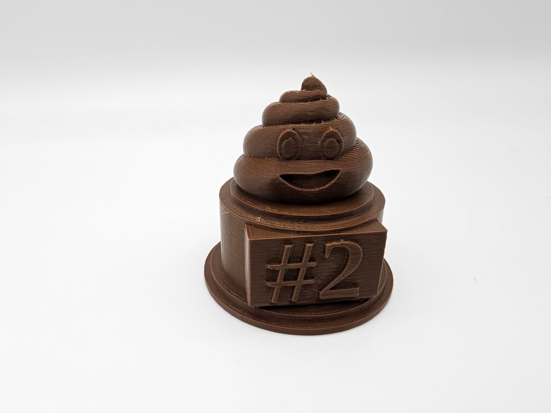 Poop Emoji Number 2 Two Trophy Figurine Statue - Gag Gift for Friends ...